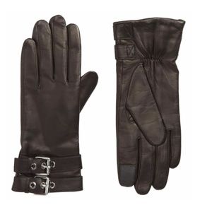 All Saints | Accessories | Allsaints2btl Bucle Leather Gloveblackshiny Nicke | Poshmark